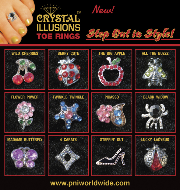 Crystal Illusions Toe Rings-Lucky Ladybug - Beauty Salon Hairdressing ...